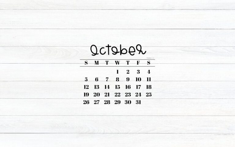 October Desktop Wallpaper - 21 Cute & Free October 2025 Calendar ...