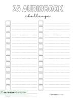 25 Book Challenge Template - 24 Free printables | SaturdayGift