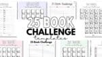 25 Book Challenge Template - 24 Free printables | SaturdayGift