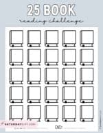 25 Book Challenge Template - 24 Free printables | SaturdayGift