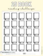 25 Book Challenge Template - 24 Free printables | SaturdayGift