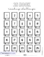 25 Book Challenge Template - 24 Free printables | SaturdayGift
