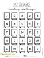 25 Book Challenge Template - 24 Free printables | SaturdayGift