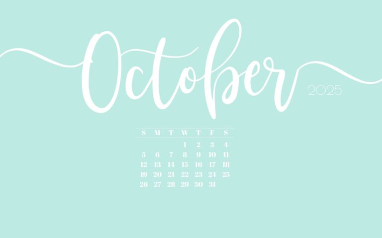 October Desktop Wallpaper - 21 Cute & Free October 2025 Calendar ...