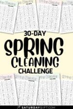 30-Day Spring Cleaning Challenge + Printable - SaturdayGift