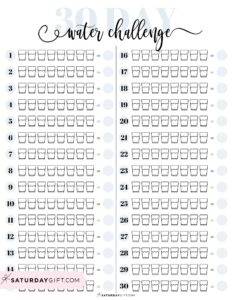 Cute Water Tracker Printable - Keep Track of Your Daily Water Intake