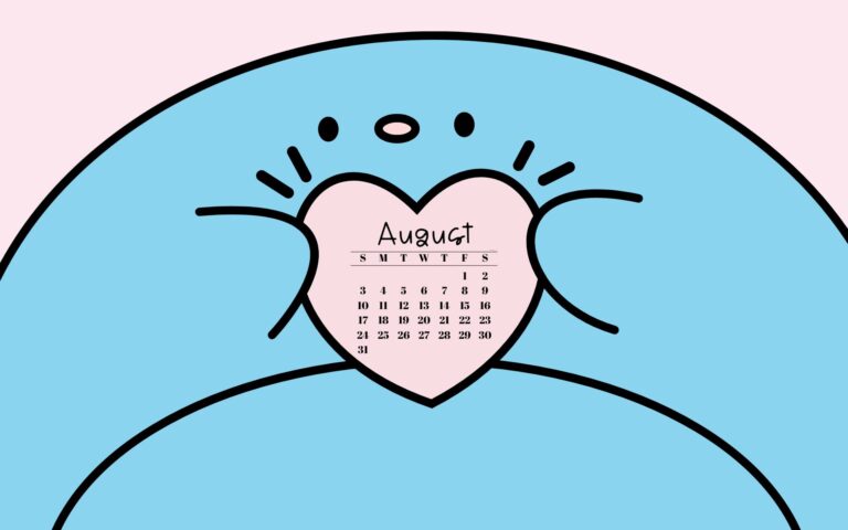 August Desktop Wallpaper - 21 Cute & Free August 2025 Calendar Backgrounds