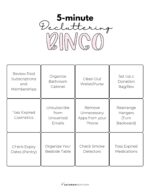 5-Minute Decluttering Bingo - 12 Things to Declutter Fast - SaturdayGift