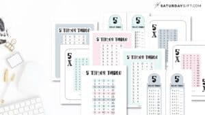 5 Times Table Chart - 17 Cute & Free Printables | SaturdayGift