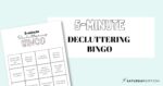 5-Minute Decluttering Bingo - 12 Things to Declutter Fast - SaturdayGift