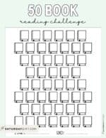50 Book Challenge Template - 26 Free printables | SaturdayGift