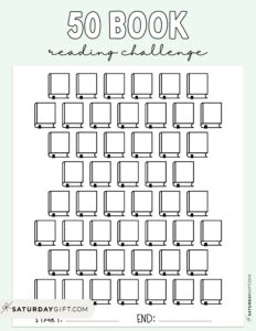 50 Book Challenge Template - 26 Free printables | SaturdayGift
