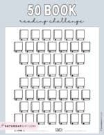 50 Book Challenge Template - 26 Free printables | SaturdayGift