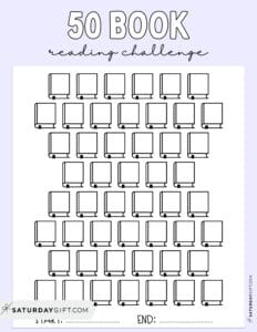 50 Book Challenge Template - 26 Free printables | SaturdayGift