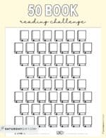 50 Book Challenge Template - 26 Free printables | SaturdayGift
