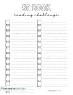 50 Book Challenge Template - 26 Free printables | SaturdayGift