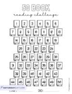 50 Book Challenge Template - 26 Free printables | SaturdayGift