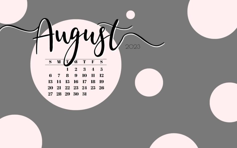 August Desktop Wallpaper - 21 Cute & Free August 2023 Calendar Backgrounds