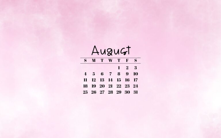 August Desktop Wallpaper - 21 Cute & Free August 2024 Calendar Backgrounds