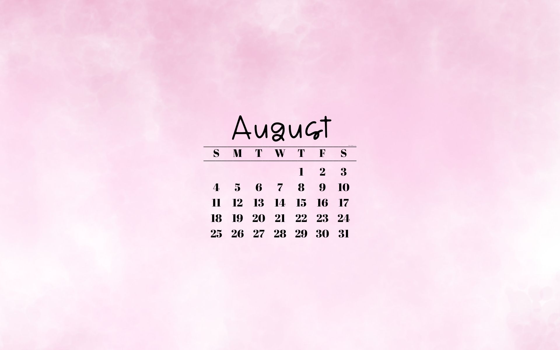 August Desktop Wallpaper - 21 Cute & Free August 2024 Calendar Backgrounds