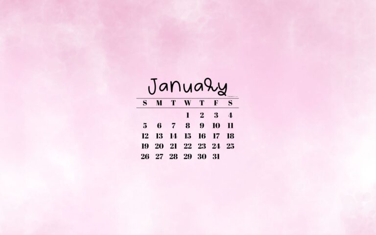 January Desktop Wallpaper - 21 Cute & Free January 2025 Calendar ...