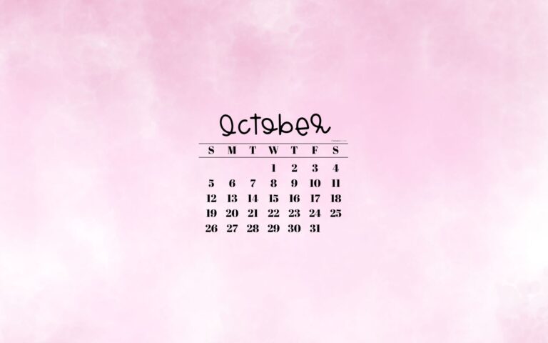 October Desktop Wallpaper - 21 Cute & Free October 2025 Calendar ...