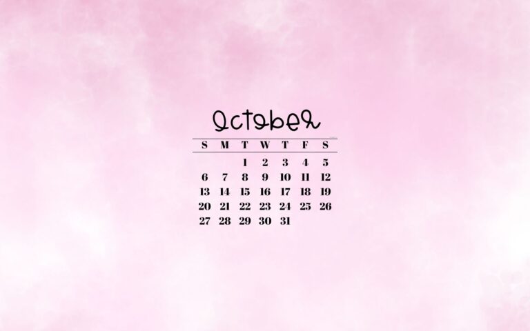 October Desktop Wallpaper - 21 Cute & Free October 2024 Calendar ...