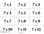 Free Printable Multiplication Flash Cards | SaturdayGift
