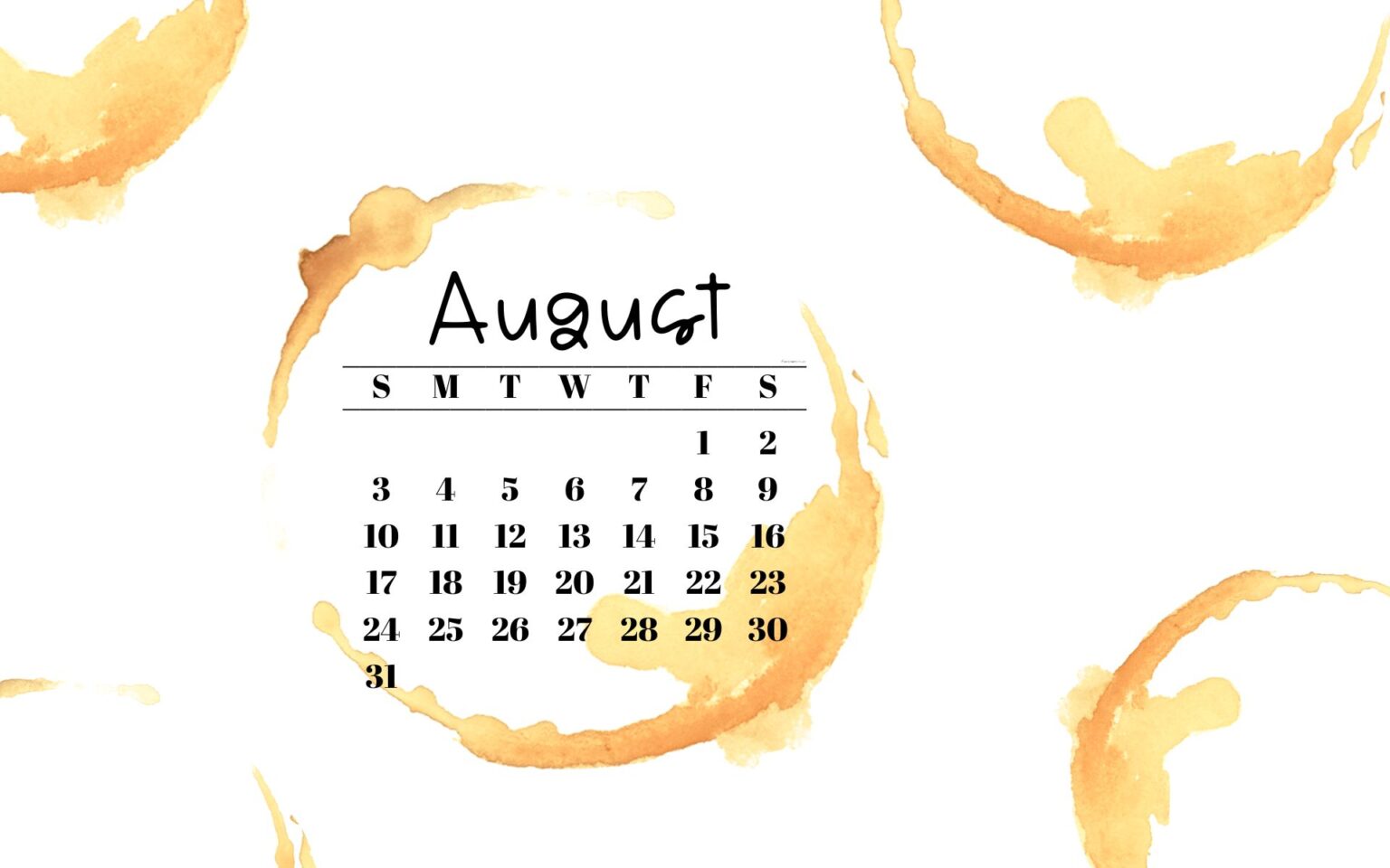 August Desktop Wallpaper - 21 Cute & Free August 2025 Calendar Backgrounds
