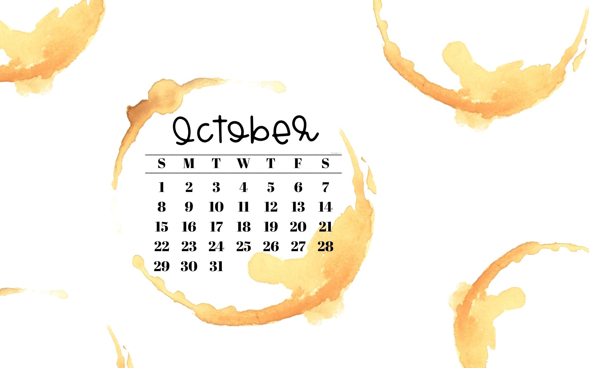 October Desktop Wallpaper - 21 Cute & Free October 2023 Calendar ...