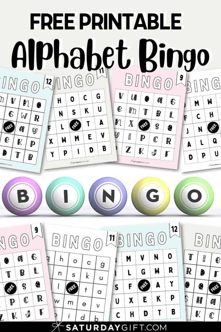 Alphabet Bingo Printable - Cute & Free ABC Bingo Cards | SaturdayGift