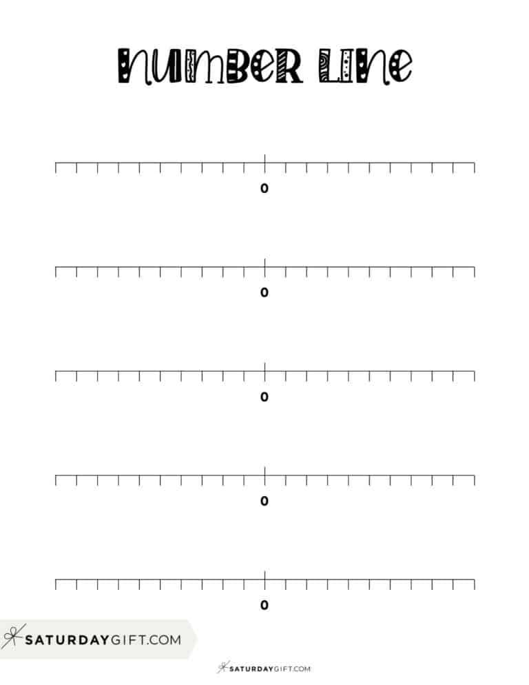 Blank Number Line - 24 Cute & Free Blank Number Lines Worksheets
