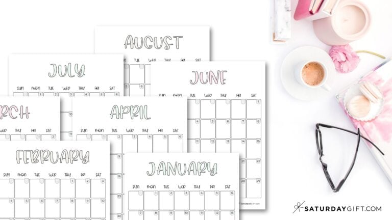 Cute Calendar Template 2025 - Free Aesthetic Printables