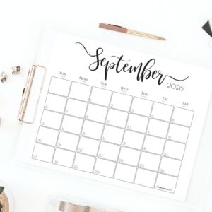 Elegant Printable Calendar 2026 by SaturdayGift - Readers' Favorite!