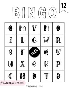 Alphabet Bingo Printable - Cute & Free ABC Bingo Cards | SaturdayGift