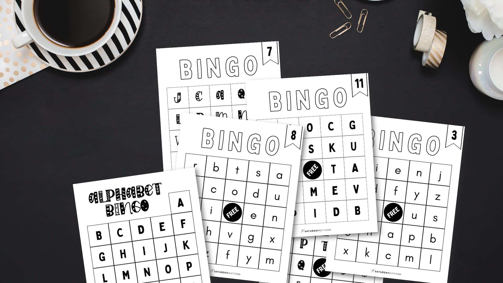 Alphabet Bingo Printable - Cute & Free ABC Bingo Cards | SaturdayGift