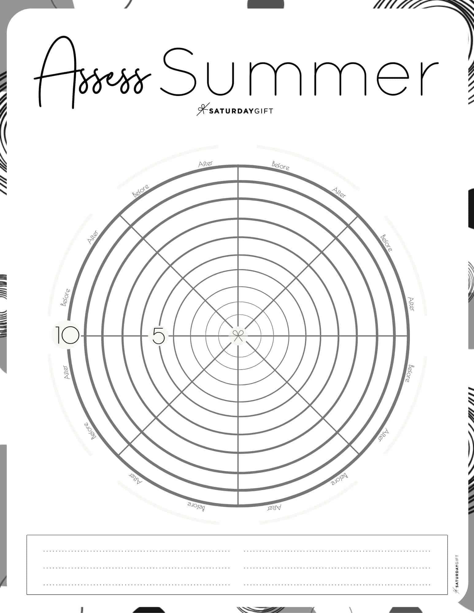 How to assess your life with the Summer Wheel of Life {Free worksheet}