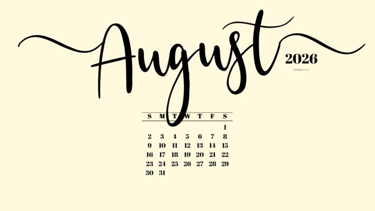 August Desktop Backgrounds – 55 Free Calendar Wallpapers