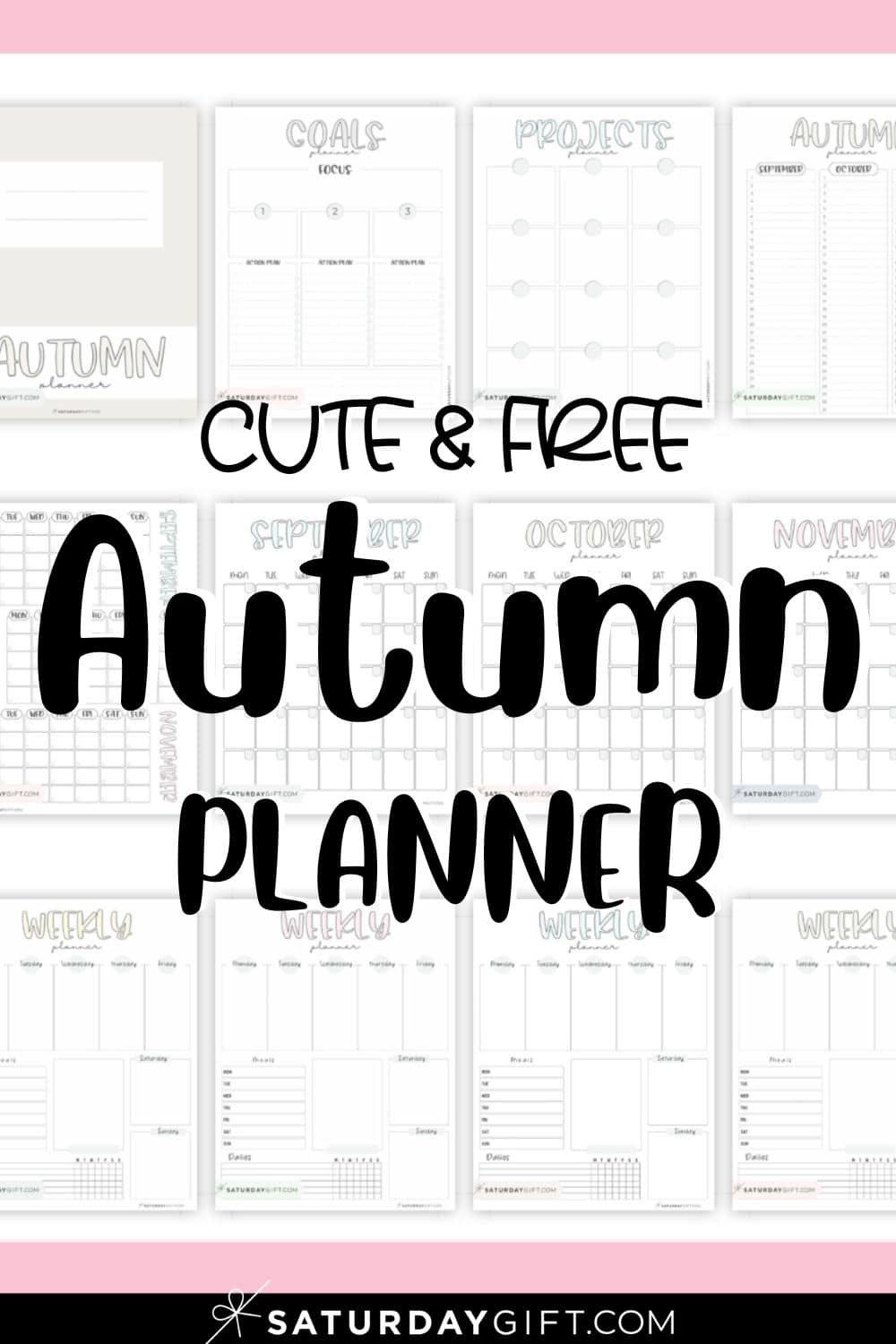 Autumn Planner - 21 Pages - Cute & Free Printables