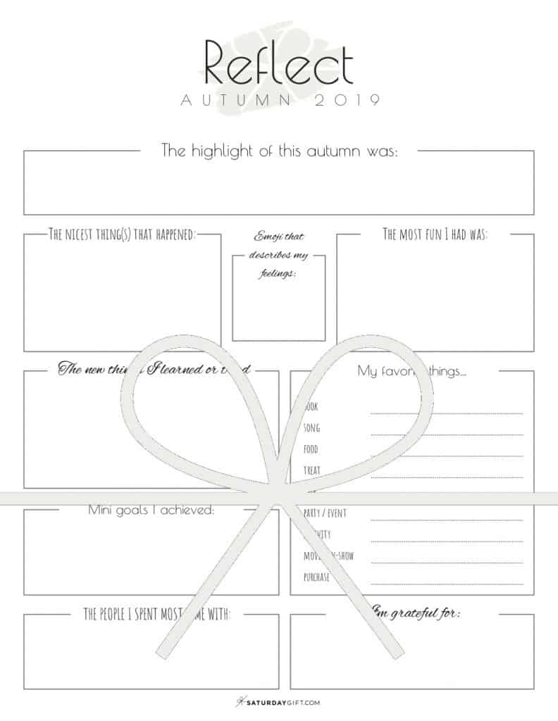 Autumn Reflection Worksheet That'll Prepare You To Set Goals For Winter