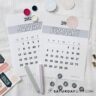 Grey Basic Calendar Template 2025 - Free Printable