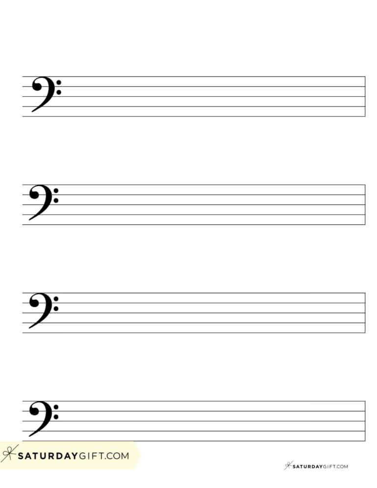 Blank Sheet Music - 100+ Free Printable Staff Paper Templates ...