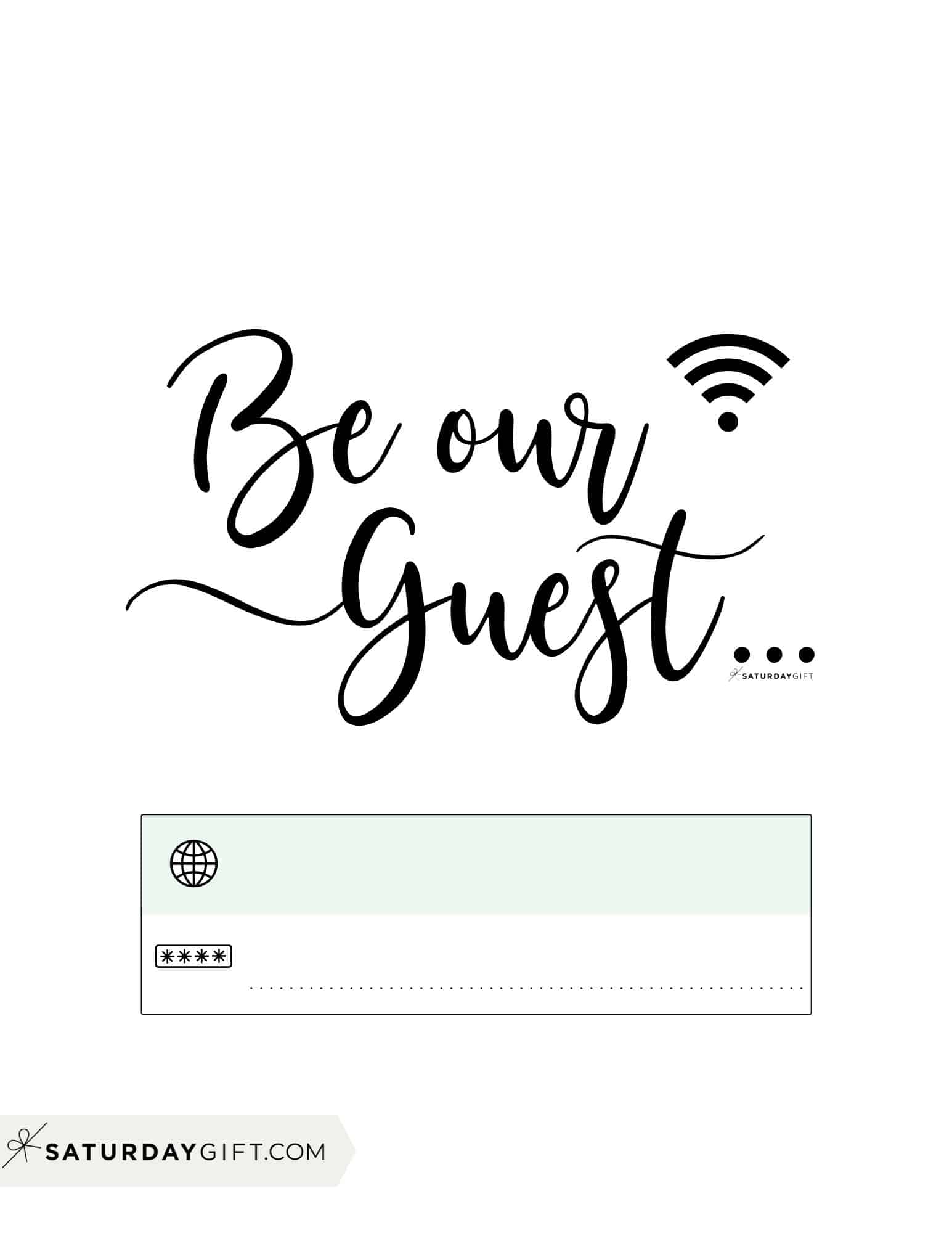 WiFi Password Sign - 11 Cute & Free Printable Templates