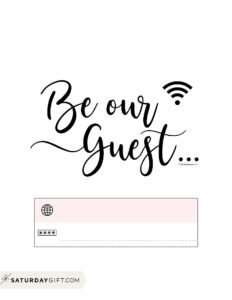 WiFi Password Sign - 11 Cute & Free Printable Templates