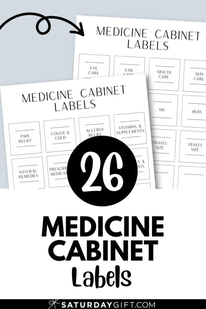 26 Free Printable Medicine Cabinet Labels - Simple, Elegant & Practical