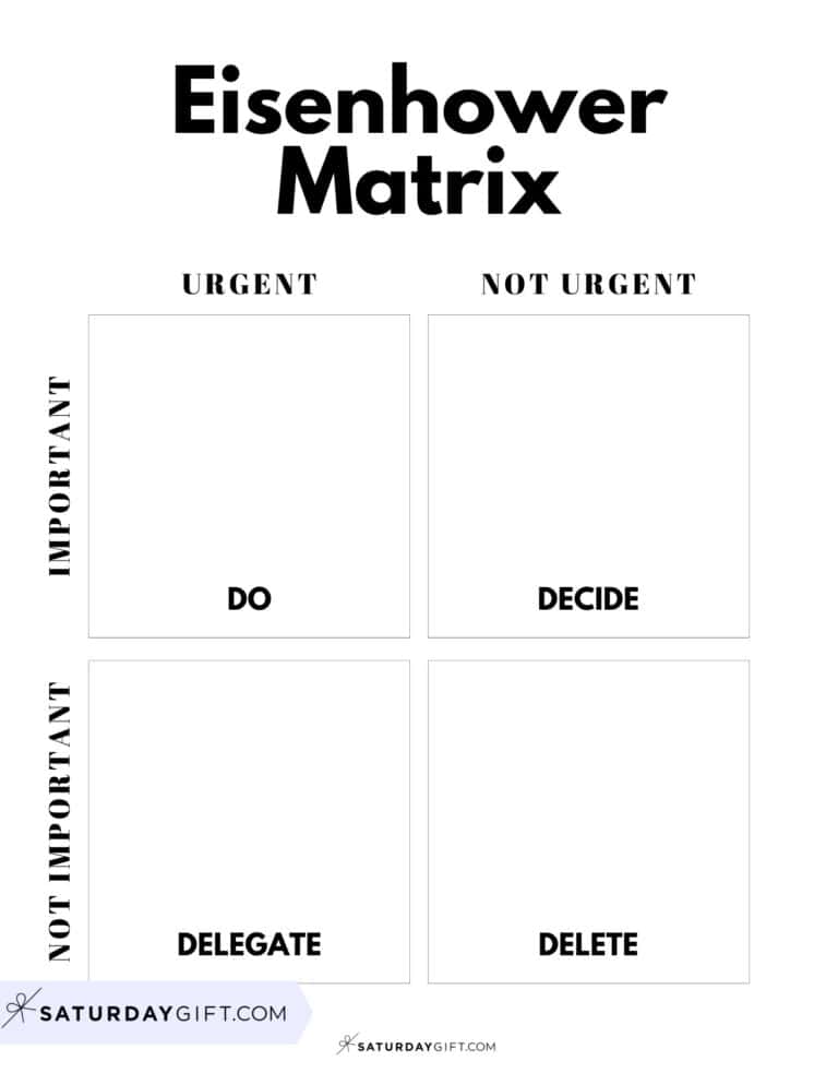 Eisenhower Matrix Templates — 26+ Free Printable Designs