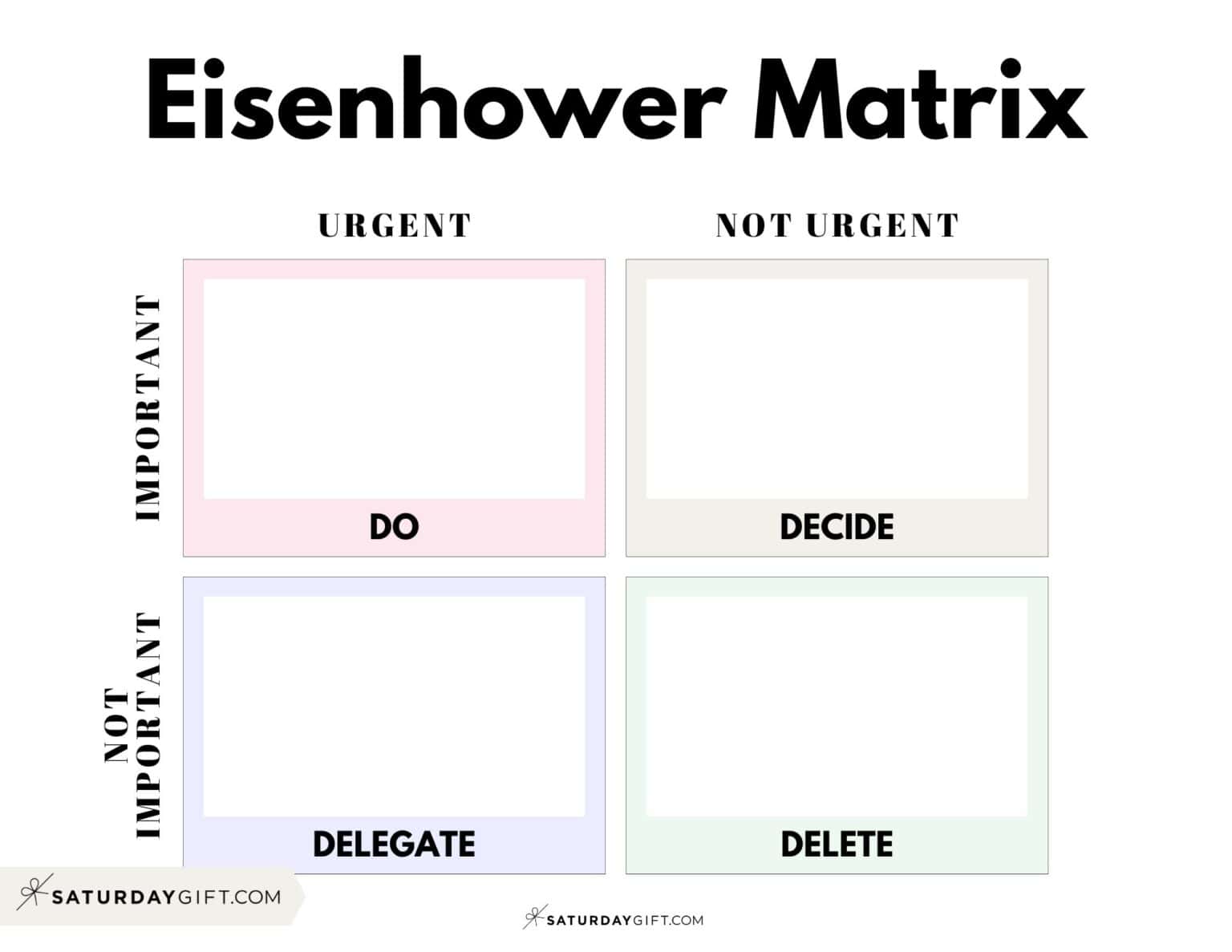 Eisenhower Matrix Templates — 26+ Free Printable Designs