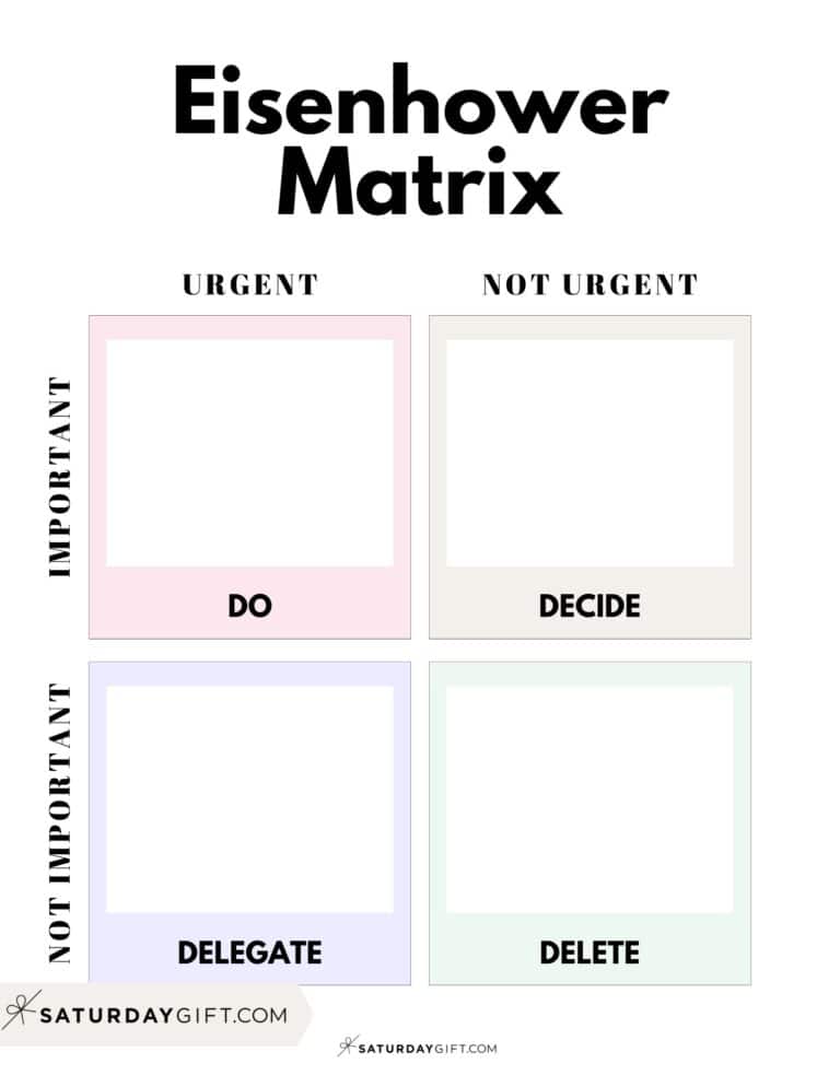 Eisenhower Matrix Templates — 26+ Free Printable Designs