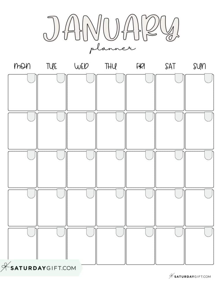 Q1 Planner - 21 Cute & Free Printables