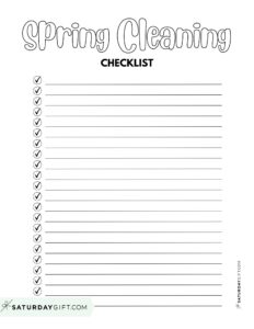 Spring Cleaning Checklist - Complete Guide for a Sparkling Home ...